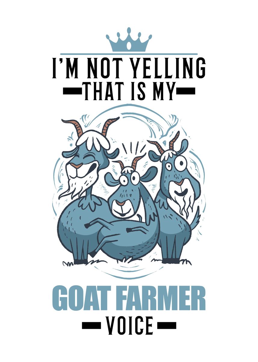 'Goat Farmer Goatherd' Poster, picture, metal print, paint by ...