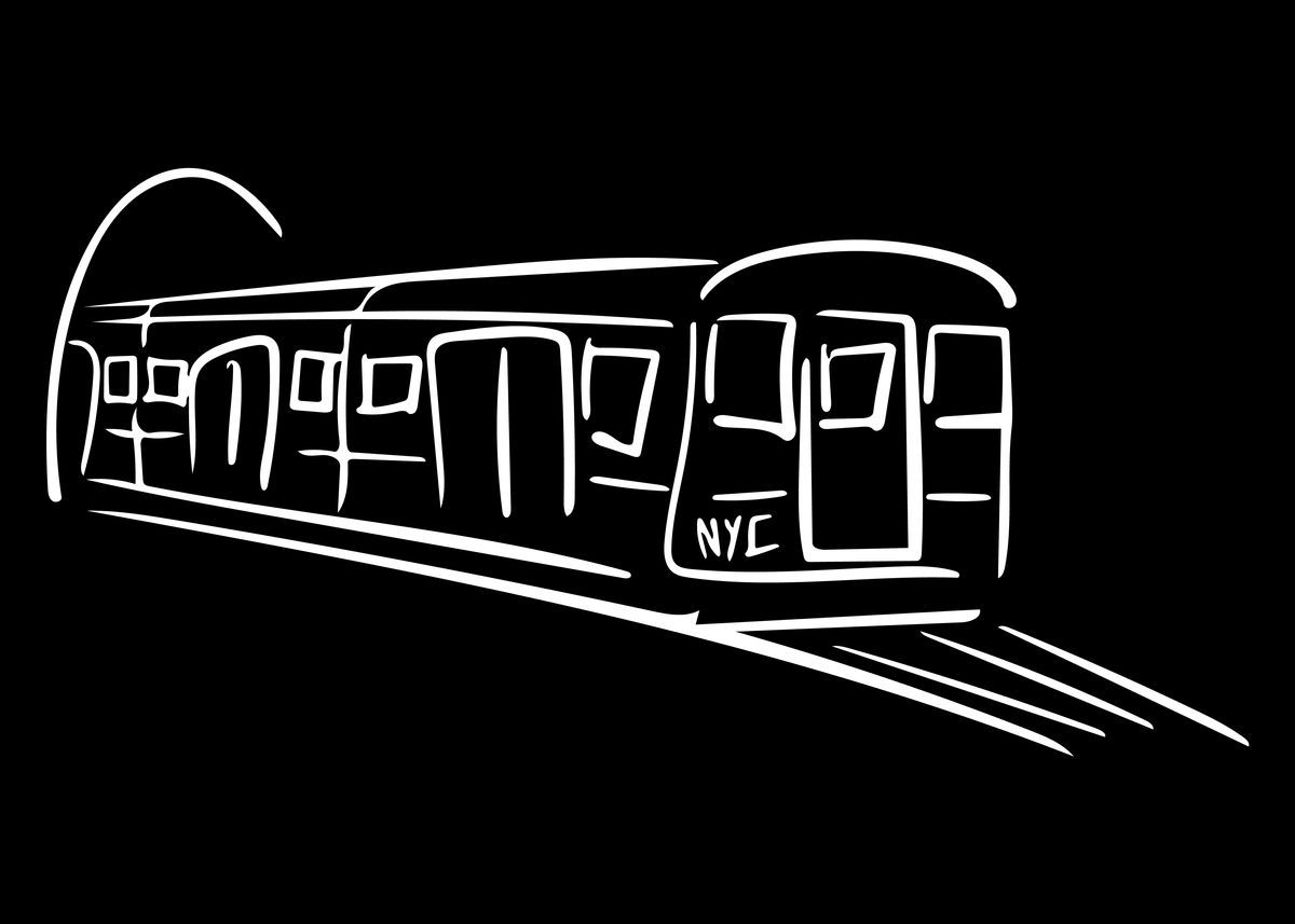 'Subway Line Art Minimal' Poster by Chris Hartmann | Displate