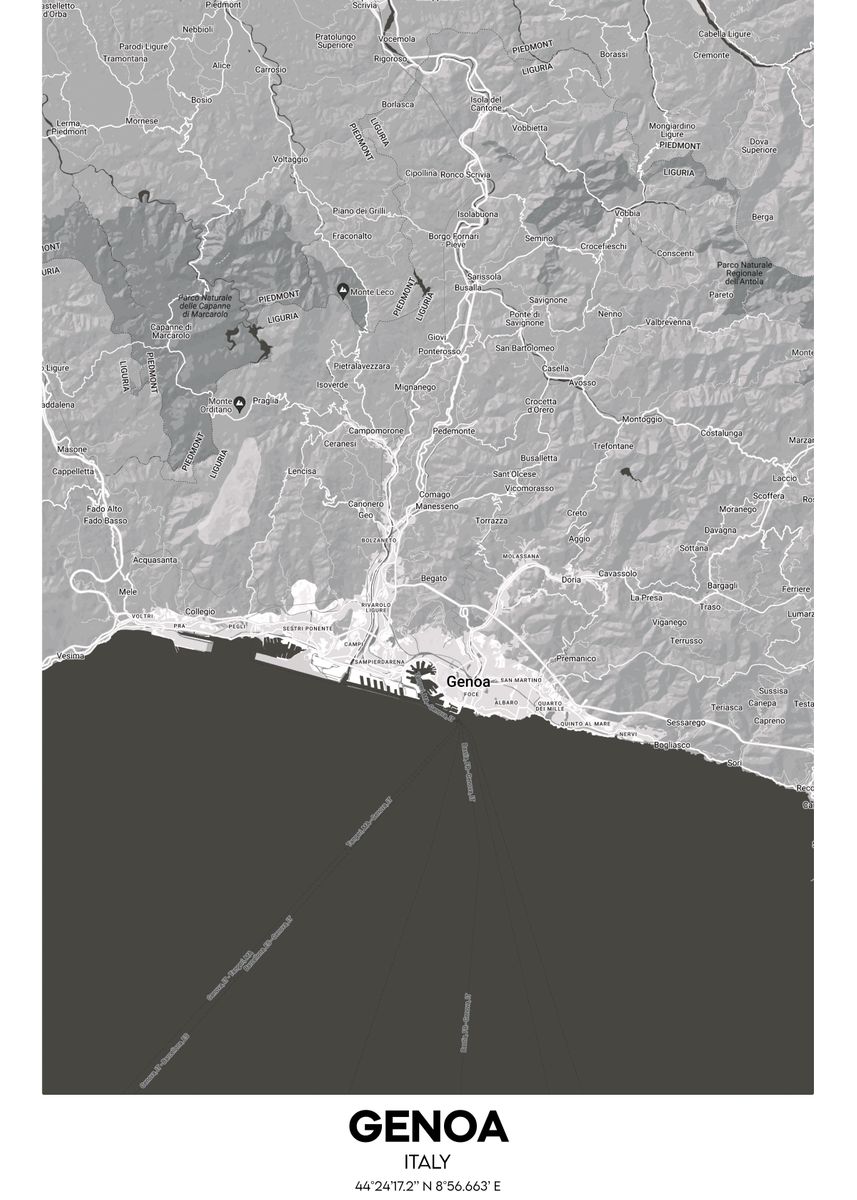 'Poster Genoa' Poster by Ricardo Costa | Displate