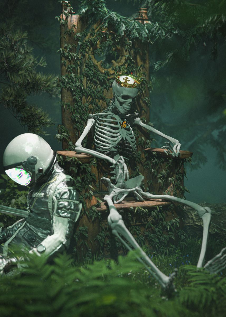 'Dead King' Poster, picture, metal print, paint by Alem Coksa | Displate