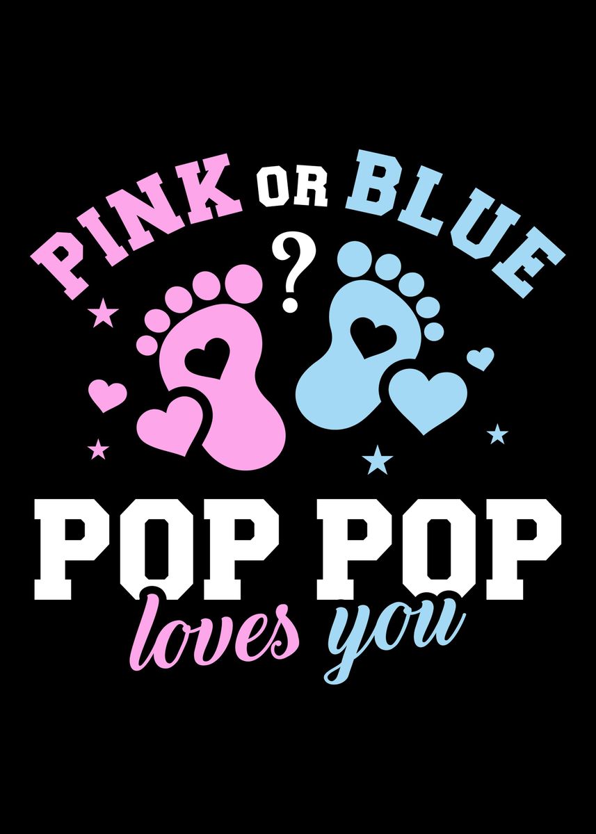 'Gender reveal pop pop' Poster, picture, metal print, paint by Designzz ...