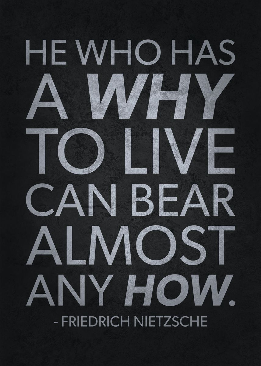 'He Who Has A WHY To Live' Poster, picture, metal print, paint by CHAN ...