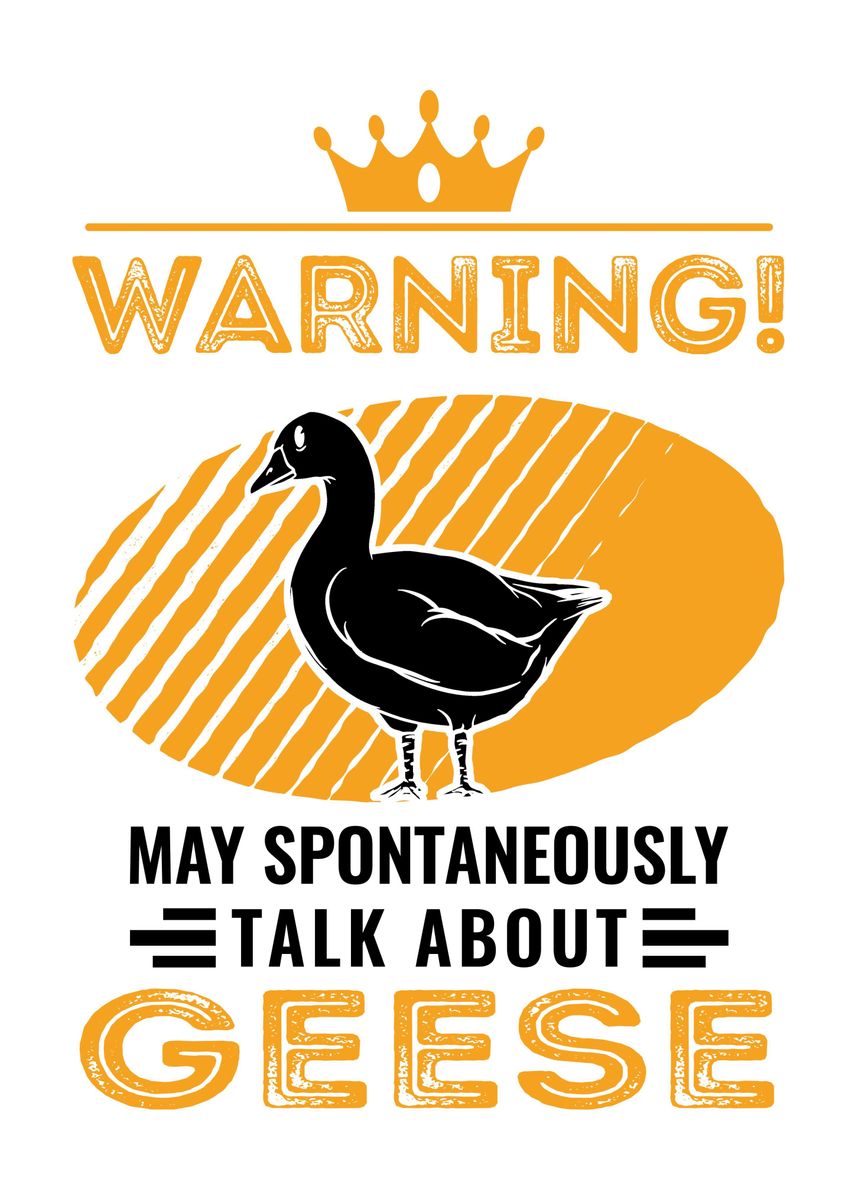 'Goose Geese Farmer' Poster, picture, metal print, paint by ...