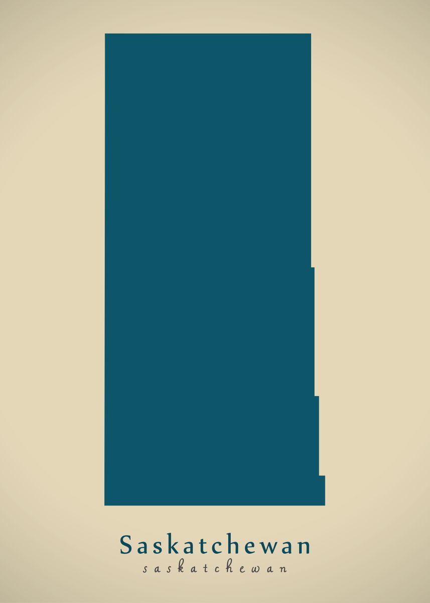 'Saskatchewan province map' Poster, picture, metal print, paint by Ingo ...