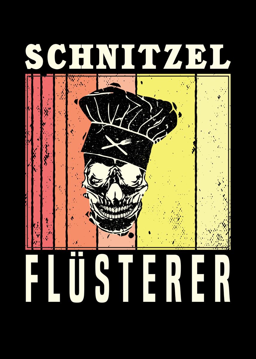'Schnitzel Liebhaber Lustig' Poster, picture, metal print, paint by ...