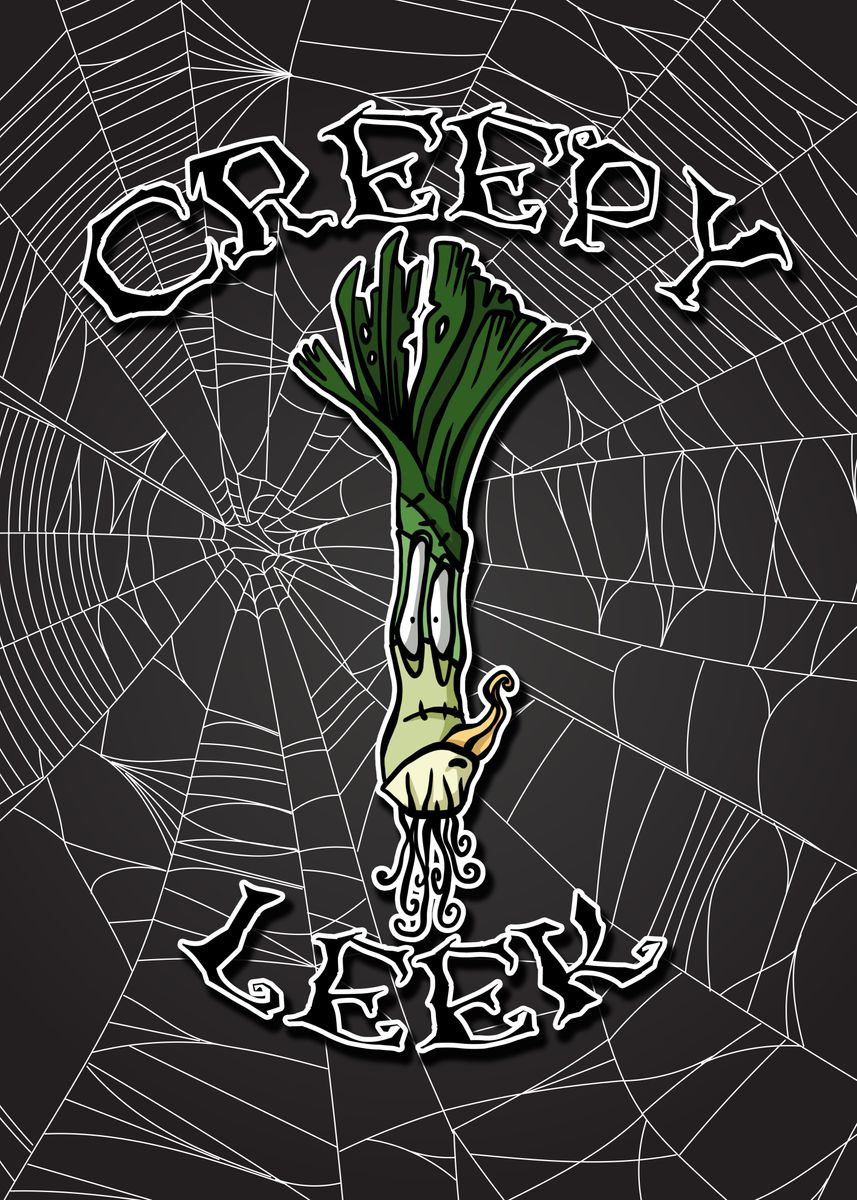'Creepy leek' Poster, picture, metal print, paint by LouteCrea | Displate