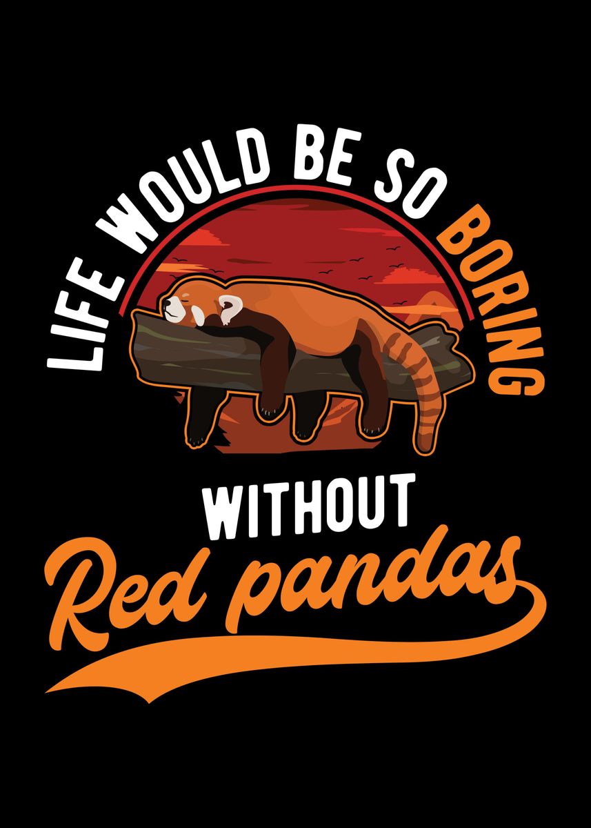 'Red Panda Gift' Poster by FavoritePlates | Displate