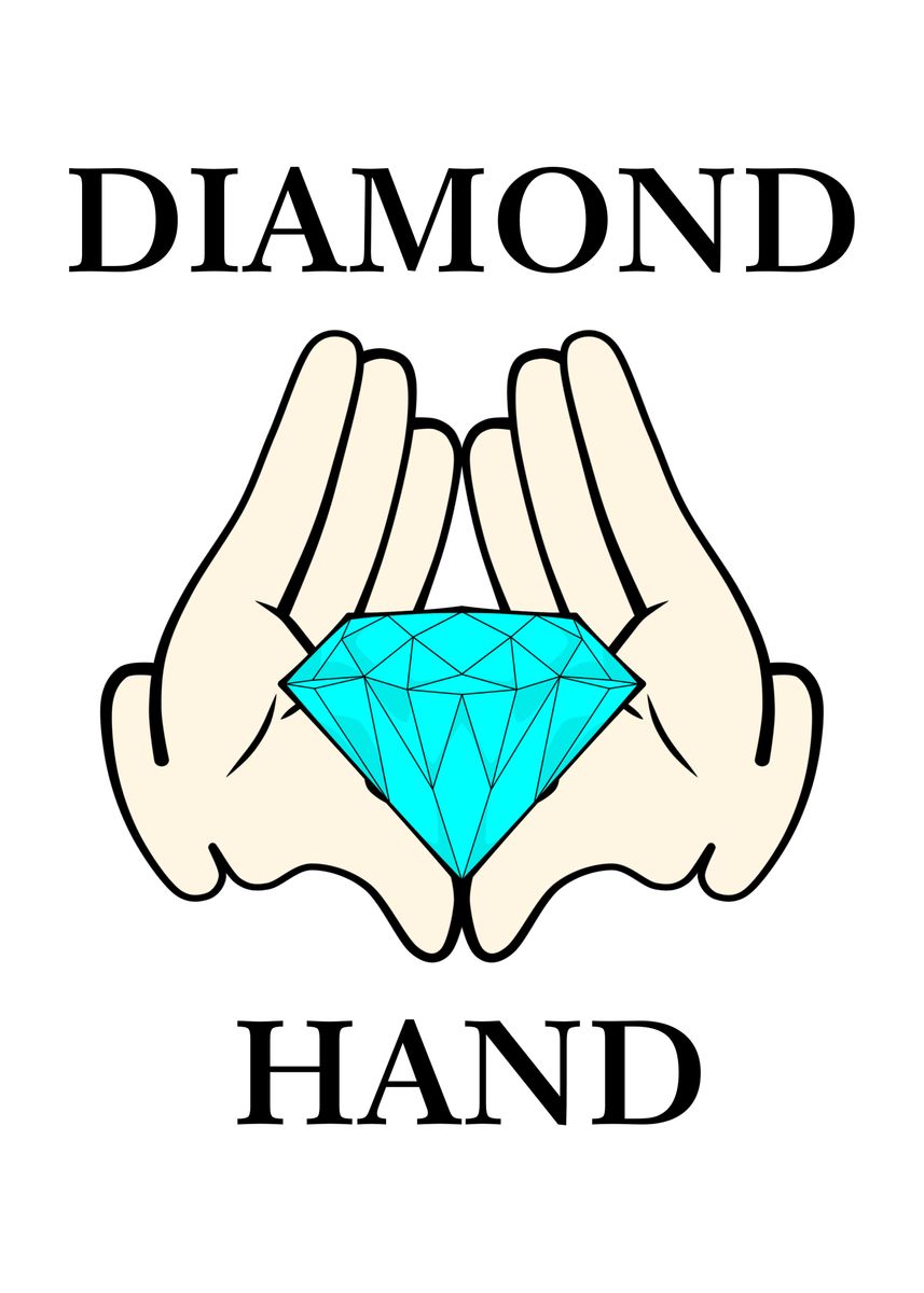 'Diamond Hand' Poster, picture, metal print, paint by ZS C O M M E R C ...
