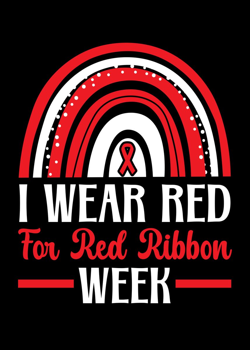 'I Wear Red' Poster, picture, metal print, paint by NAO | Displate