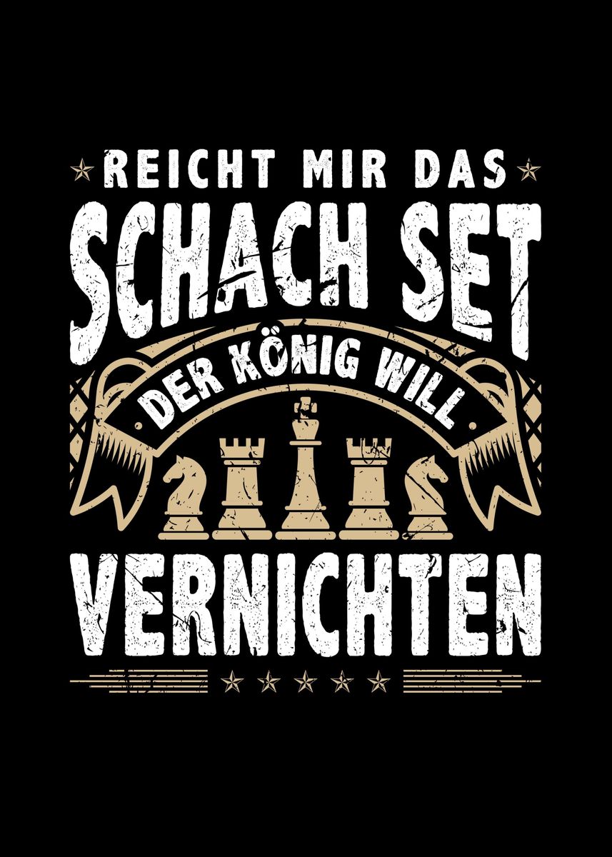 'Schach Set Schachspieler' Poster, picture, metal print, paint by ...