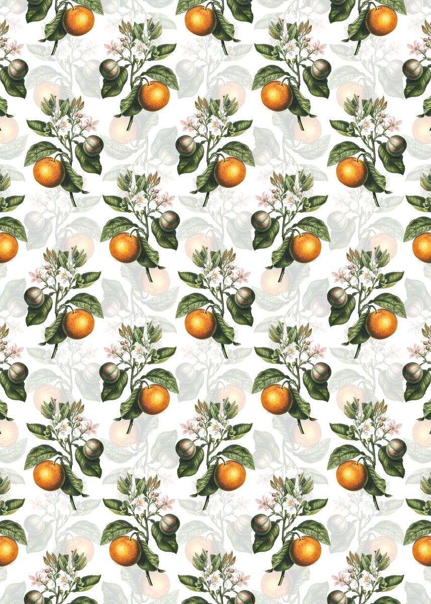 'Bitter Orange Pattern' Poster, picture, metal print, paint by Holy ...