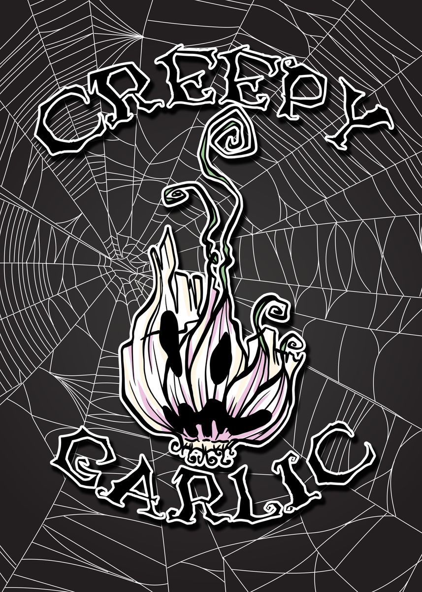 'Creepy garlic' Poster, picture, metal print, paint by LouteCrea | Displate