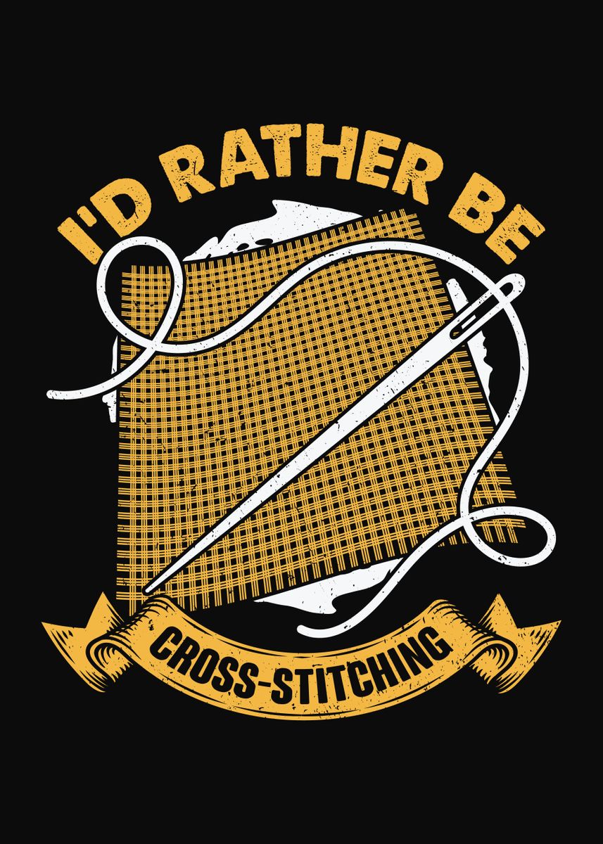 'Cross Stitching Embroidery' Poster by Marcel Doll | Displate