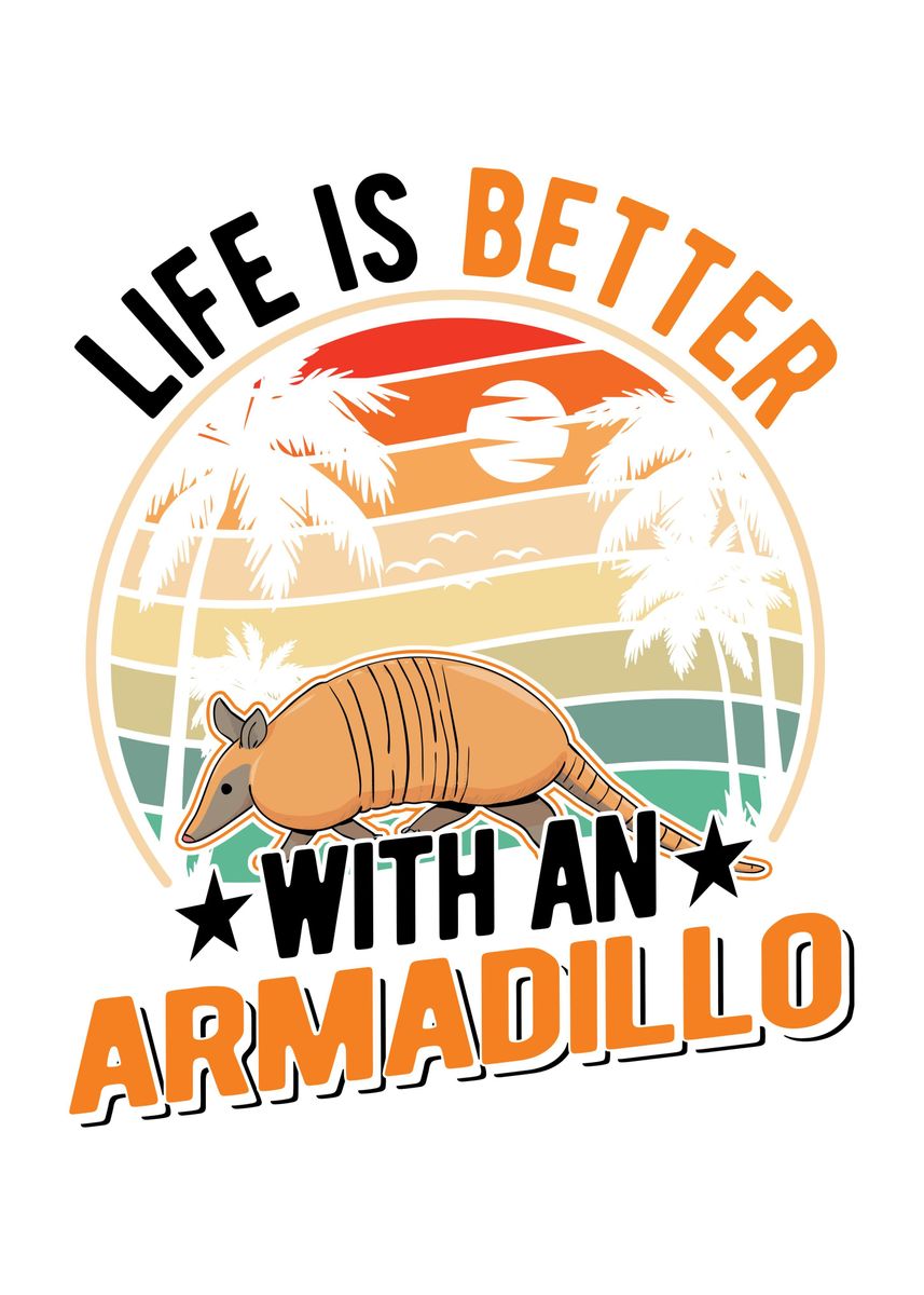 'Armadillo' Poster, picture, metal print, paint by FavoritePlates ...