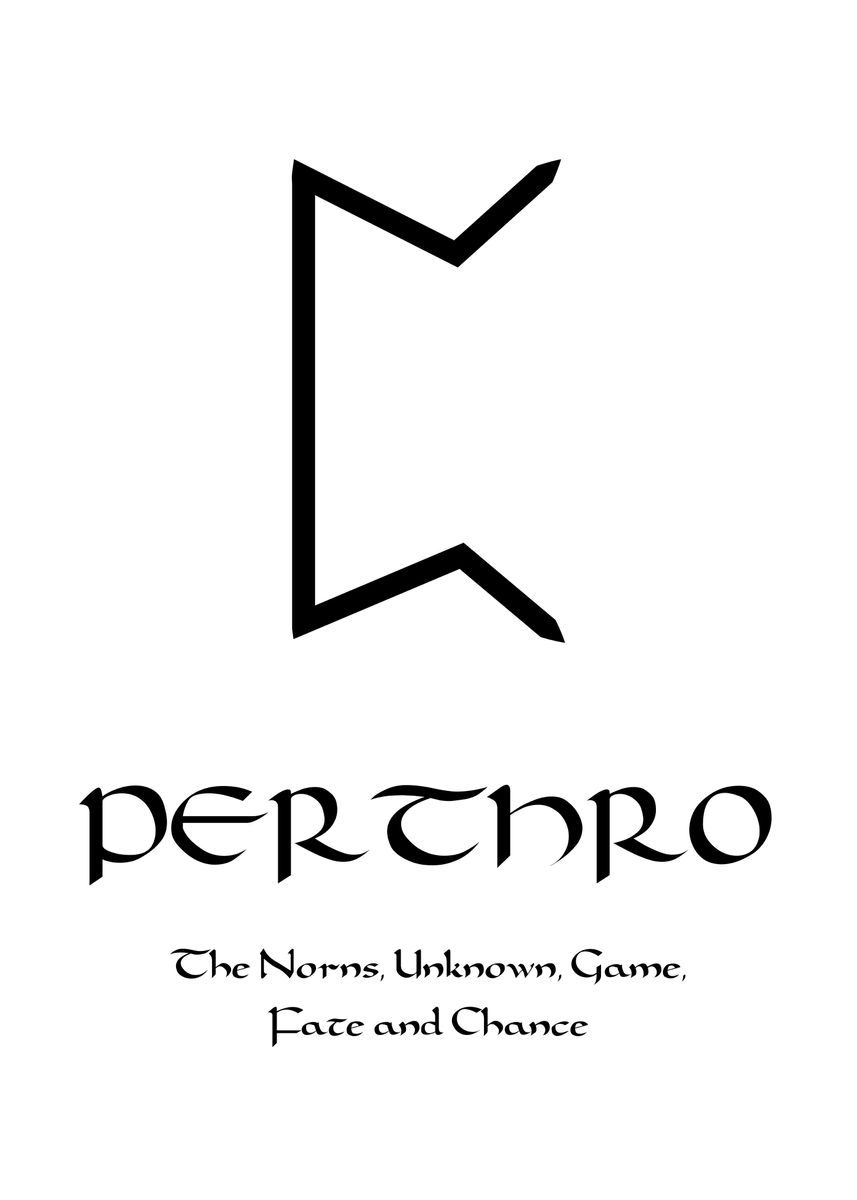 'Pertho Rune' Poster, picture, metal print, paint by BlueCloverTrends ...