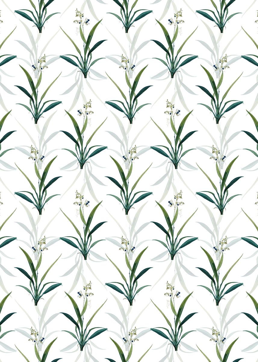 'Floral Flax Lilies Pattern' Poster by Holy Rock Design | Displate