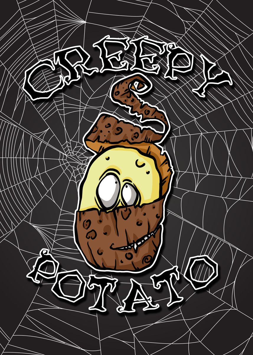 'Creepy potato' Poster, picture, metal print, paint by LouteCrea | Displate