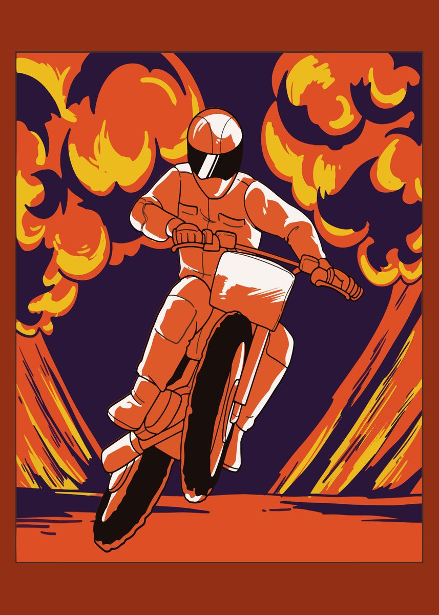 'Orange Ramp Poster Design ' Poster, picture, metal print, paint by ...