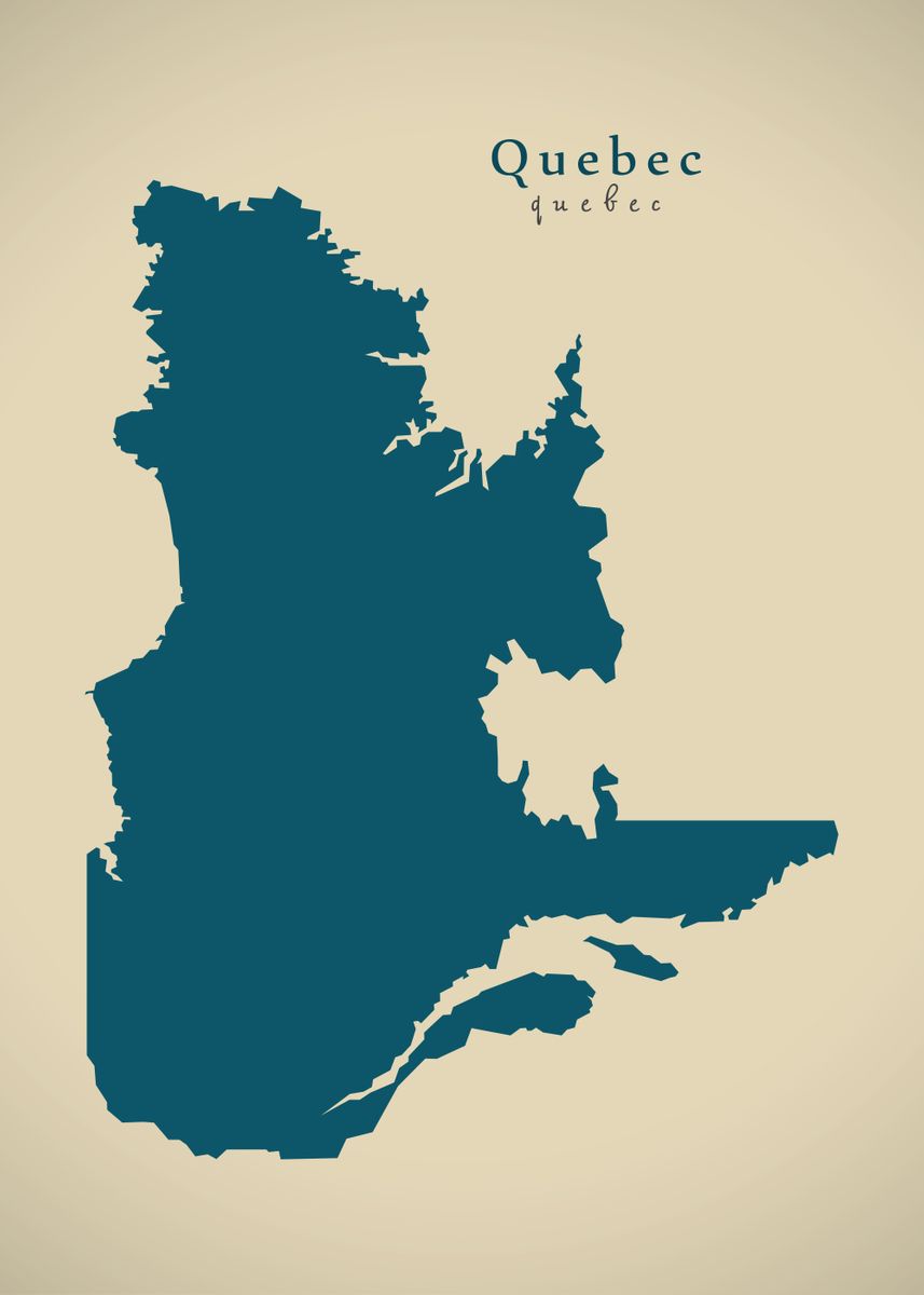 'Quebec province map' Poster, picture, metal print, paint by Ingo ...