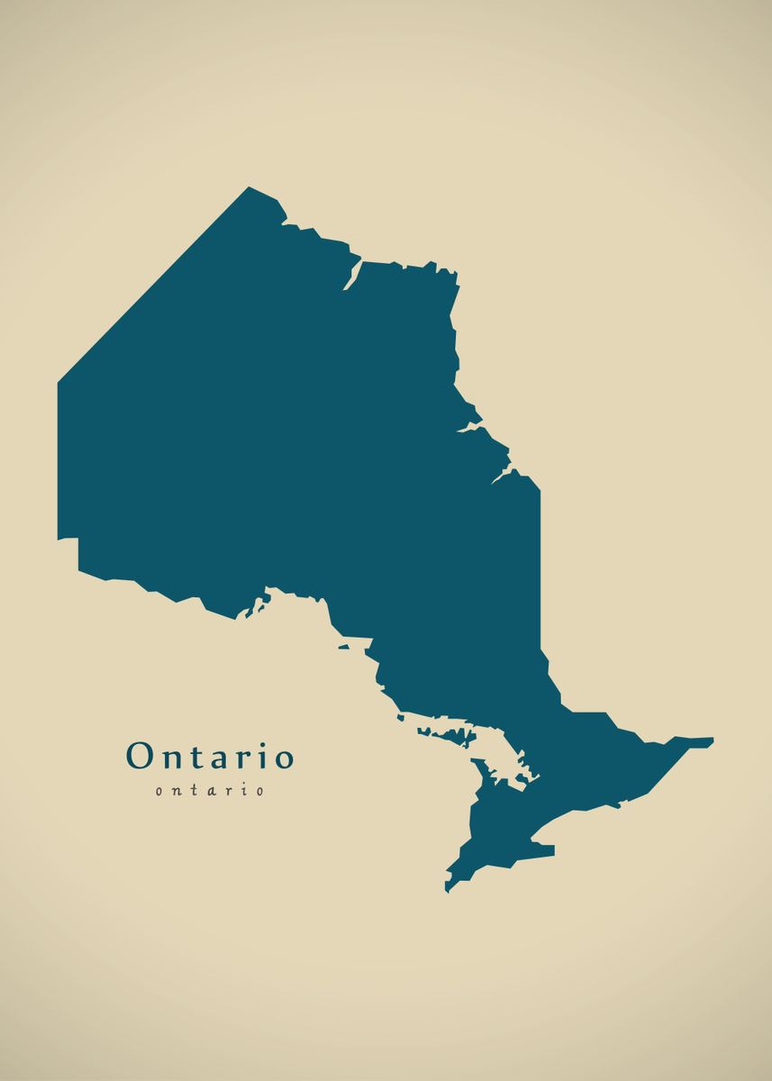 'Ontario province map' Poster, picture, metal print, paint by Ingo ...