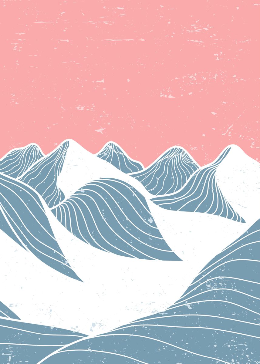 'Abstract Mountain art' Poster by budi yanto | Displate