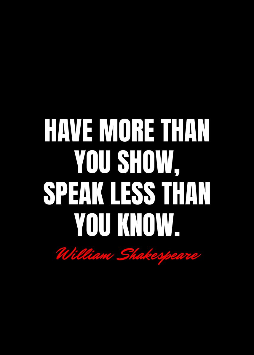 'William Shakespeare Quotes' Poster, picture, metal print, paint by ...