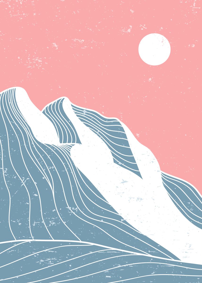 'Abstract Mountain art ' Poster by budi yanto | Displate