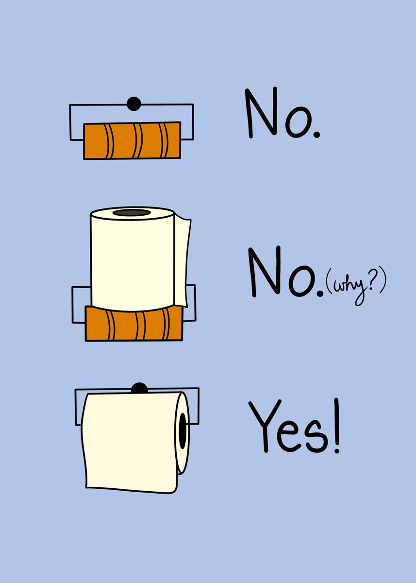 'Tissue roll' Poster, picture, metal print, paint by UNIKORN | Displate