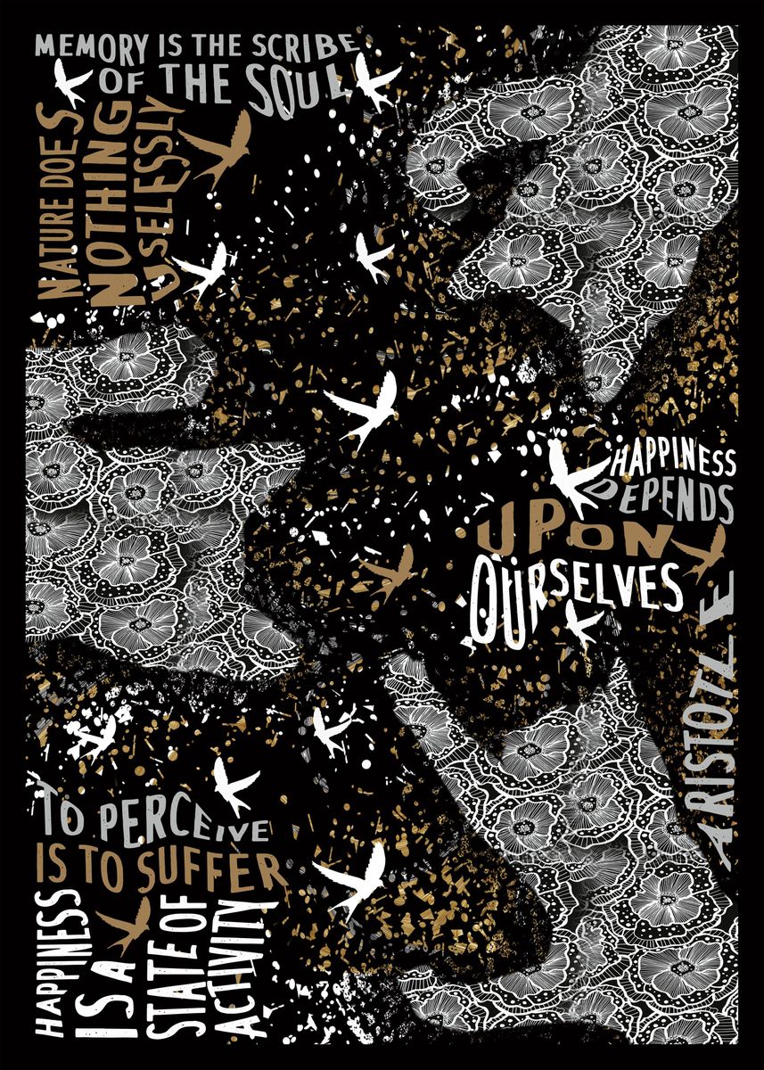 'Aristotle text art' Poster by Safia Judd | Displate