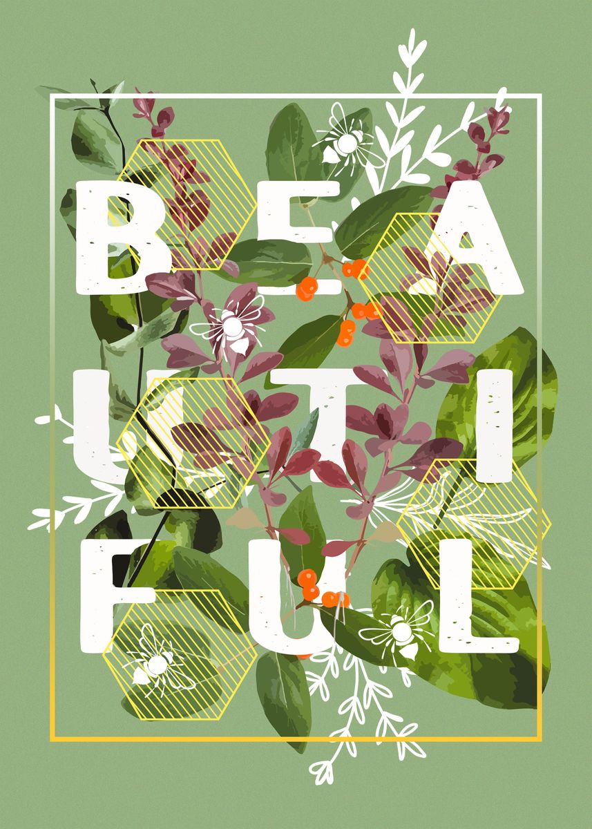 'Beautiful floral wall art' Poster, picture, metal print, paint by ...