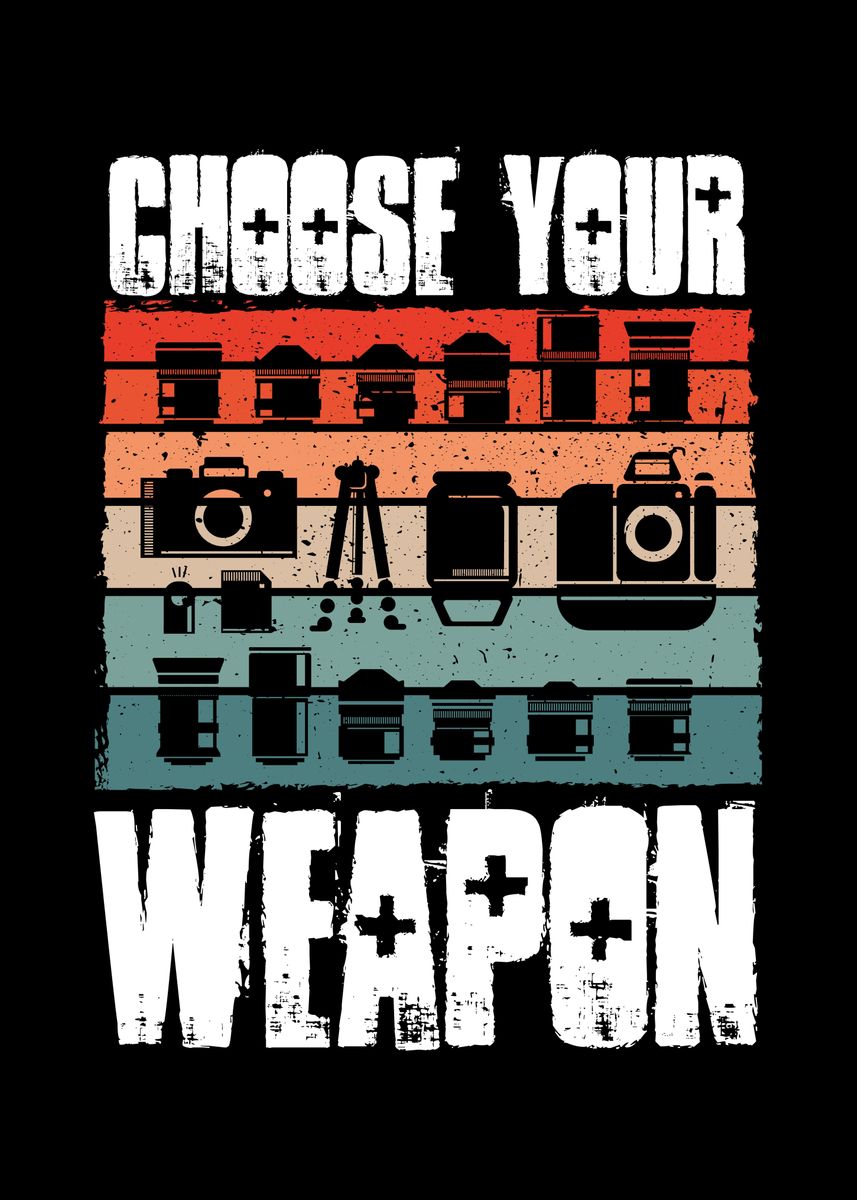 'Photographer weapon' Poster by BeMi | Displate