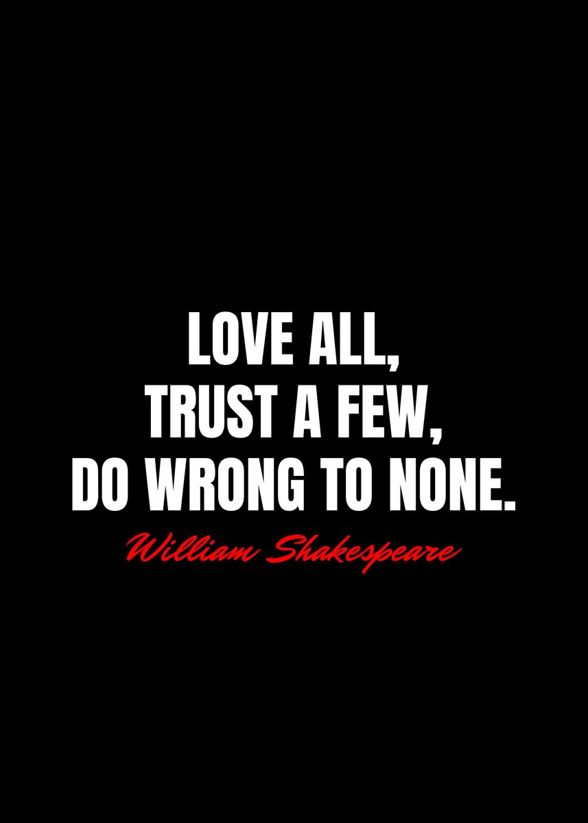 'William Shakespeare Quotes' Poster, picture, metal print, paint by ...