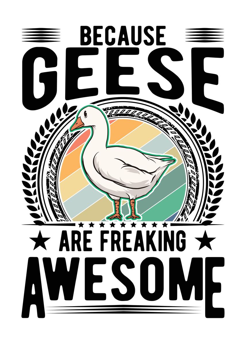 'Goose Geese Farmer' Poster by FavoritePlates | Displate