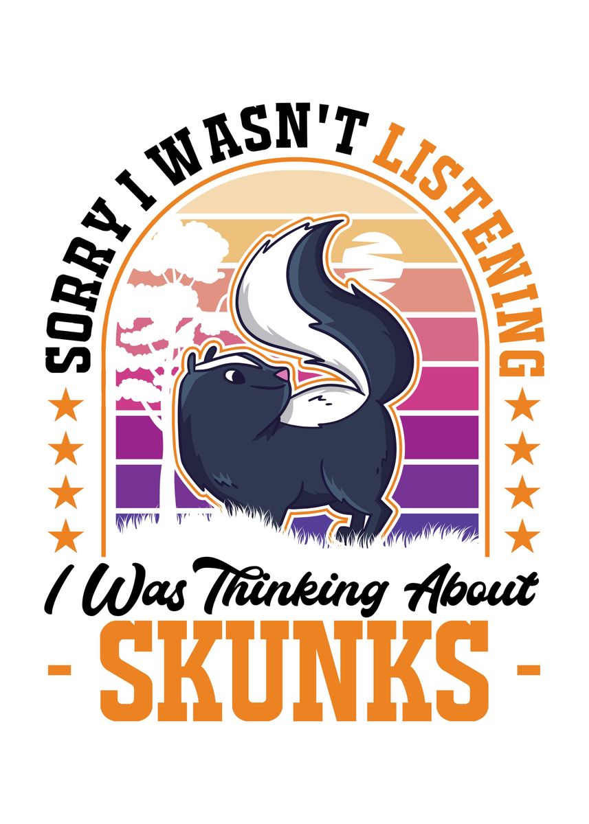 'Skunk Lover' Poster, picture, metal print, paint by FavoritePlates ...
