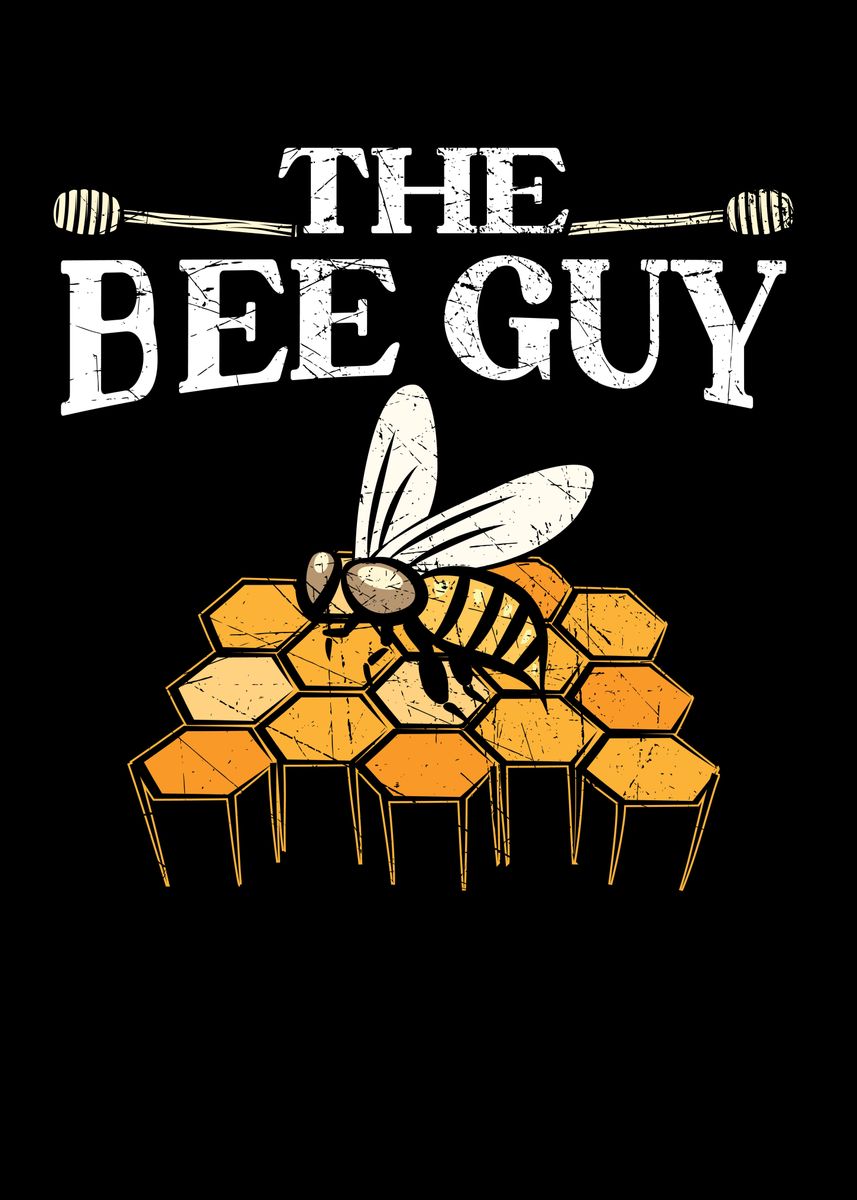 'The Bee Guy Beekeeper' Poster, picture, metal print, paint by NAO ...