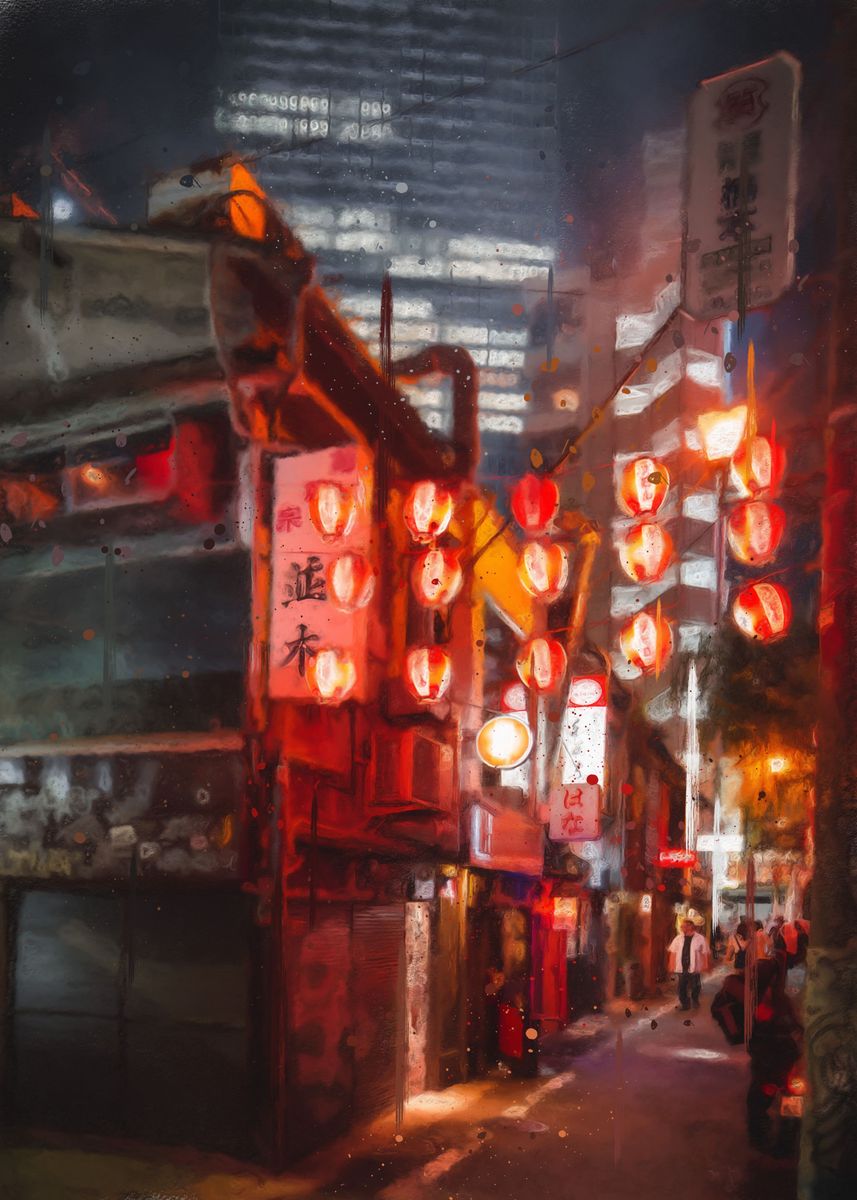 'tokyo night' Poster by asri majid | Displate