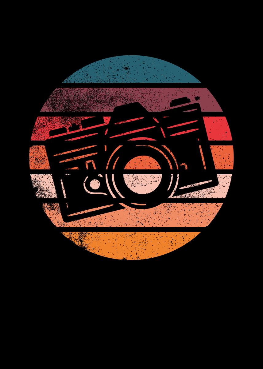'Colorful vintage camera' Poster, picture, metal print, paint by BeMi ...