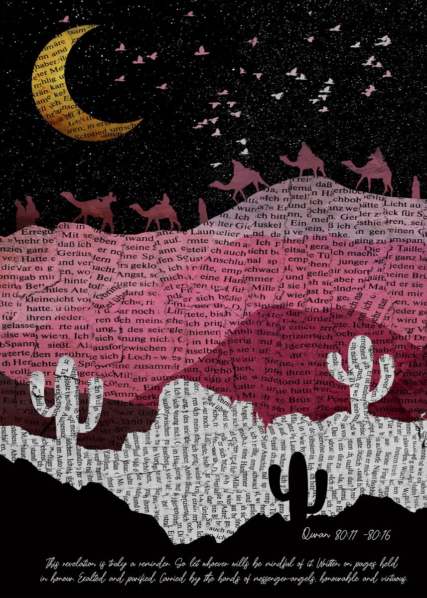 'Pink landscape' Poster, picture, metal print, paint by Safia Judd ...