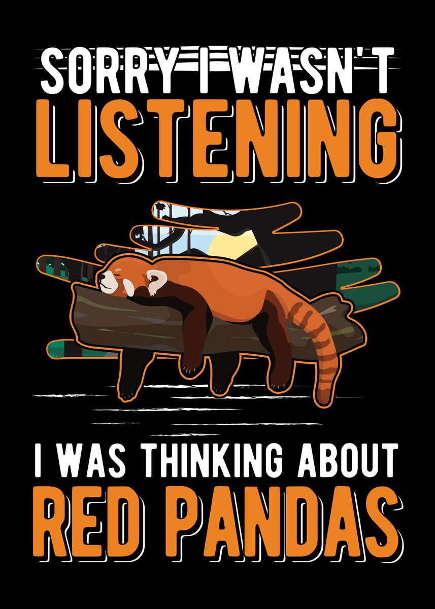 'Red Panda Gift' Poster by FavoritePlates | Displate