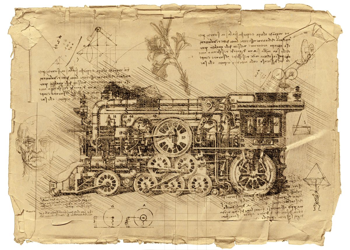 'Steam engine' Poster by Aivaras Grauzinis | Displate