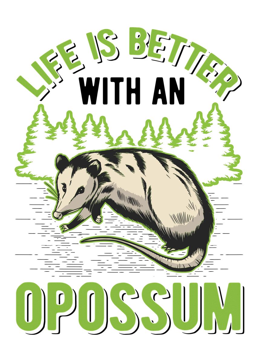 'Opossum Gift Possum' Poster by FavoritePlates | Displate