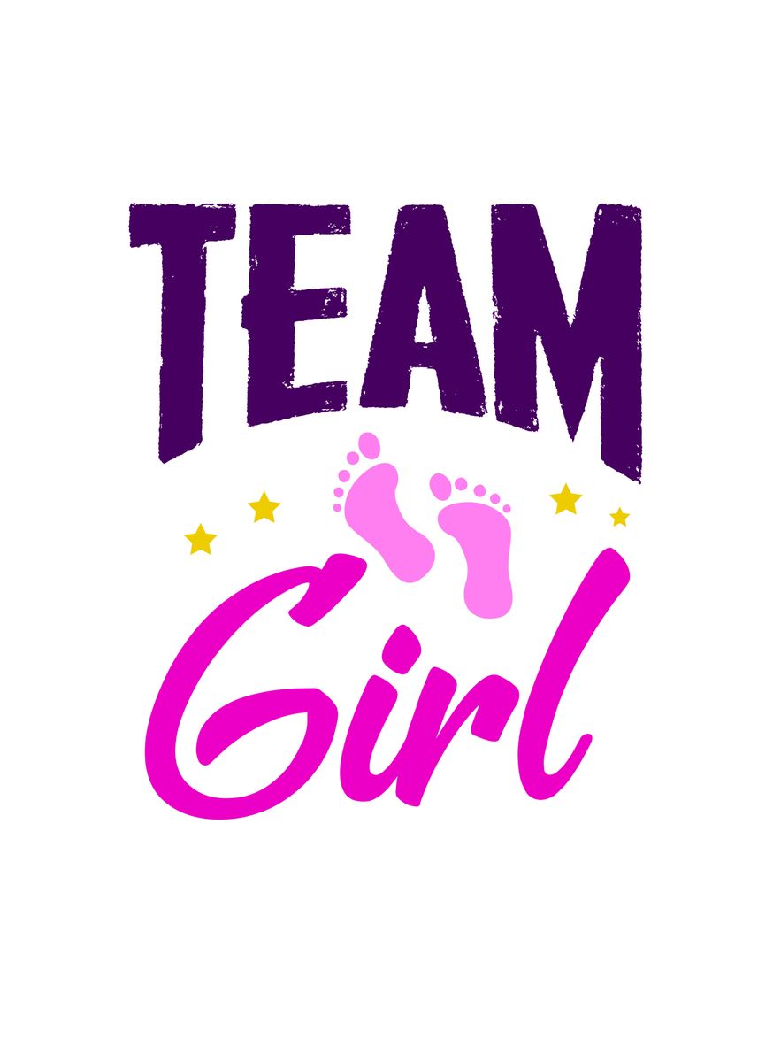 'Team Girl' Poster, picture, metal print, paint by ZS C O M M E R C E ...