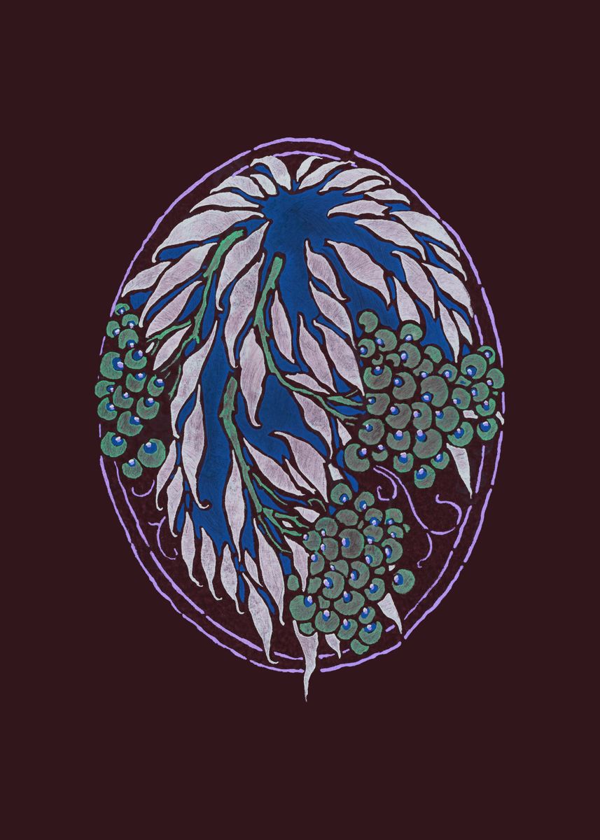 'Fruit tree pattern ' Poster, picture, metal print, paint by tony4urban ...