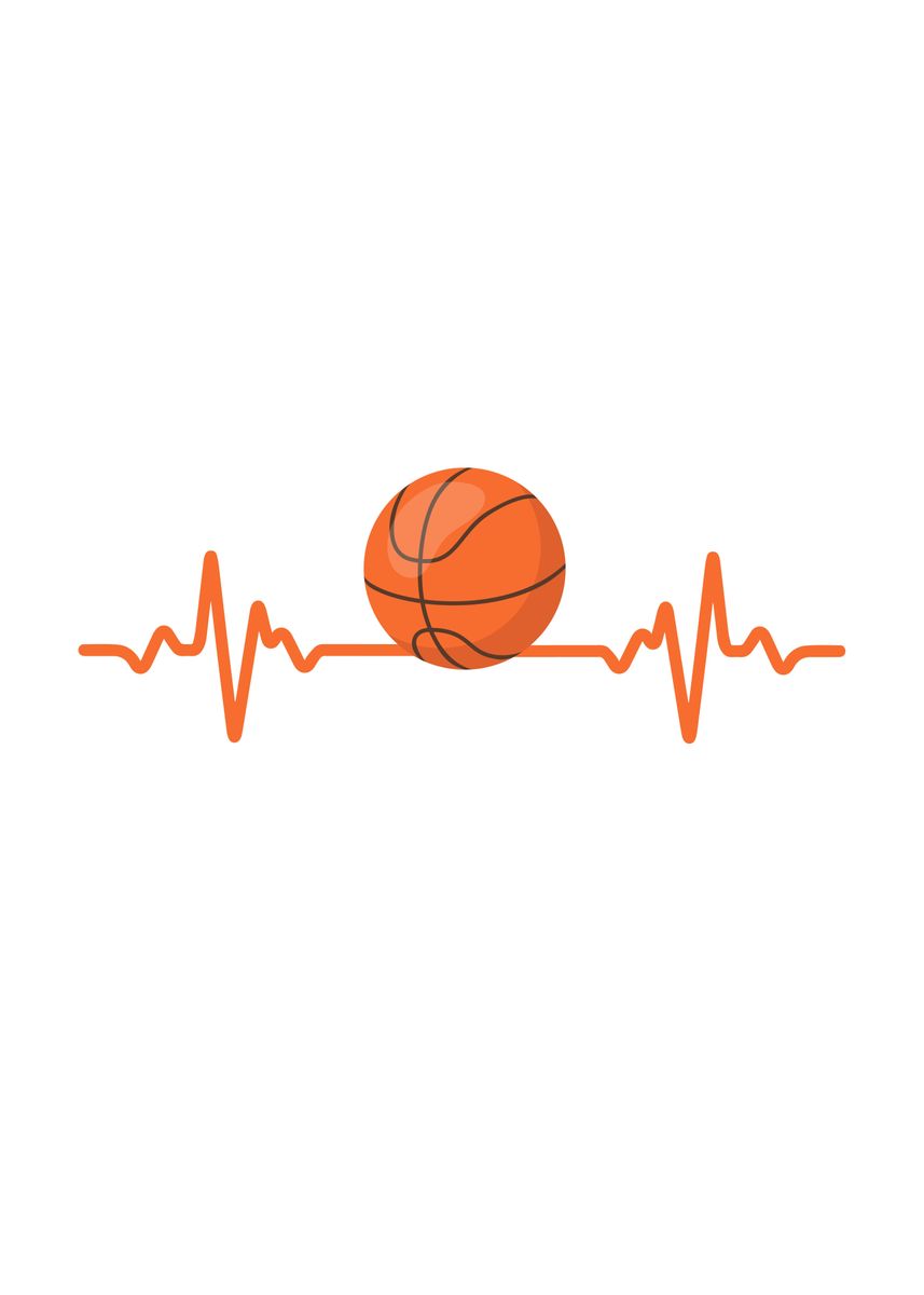 'Heartbeat Basketball' Poster by Steven Zimmer | Displate