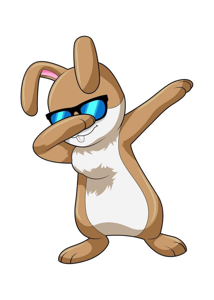 'Rabbit Hip Hop Dance' Poster by Markus Schnabel | Displate