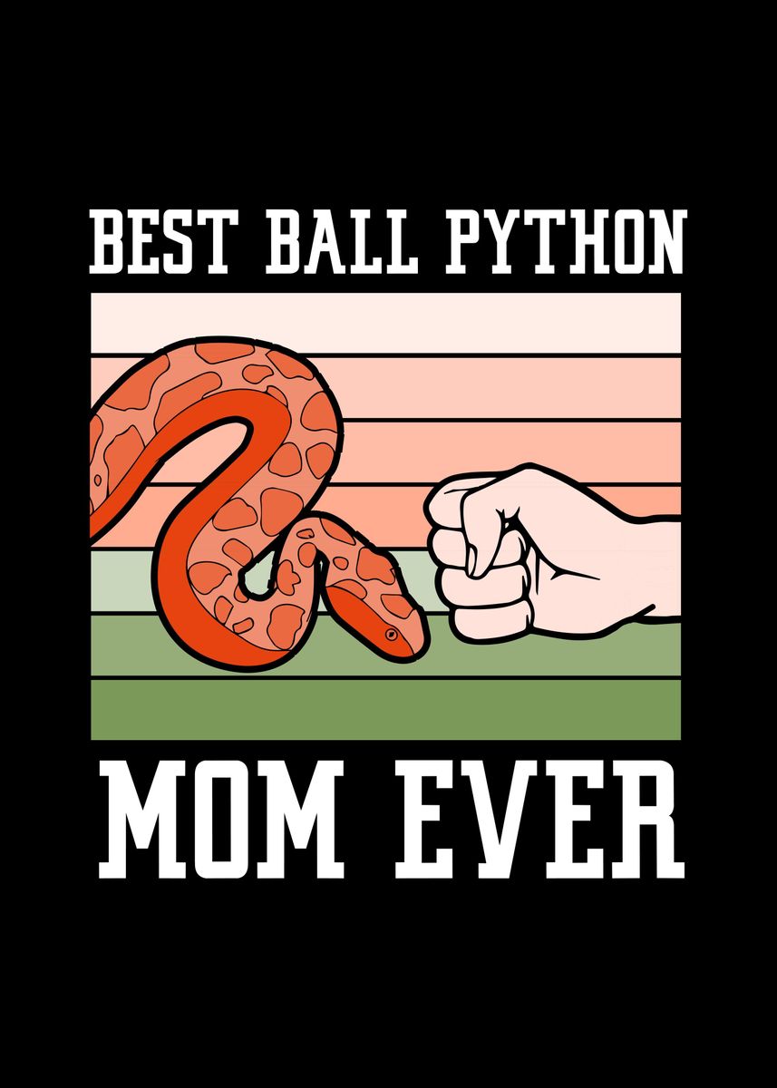 'Ball python' Poster, picture, metal print, paint by Sebastian Wünsche ...