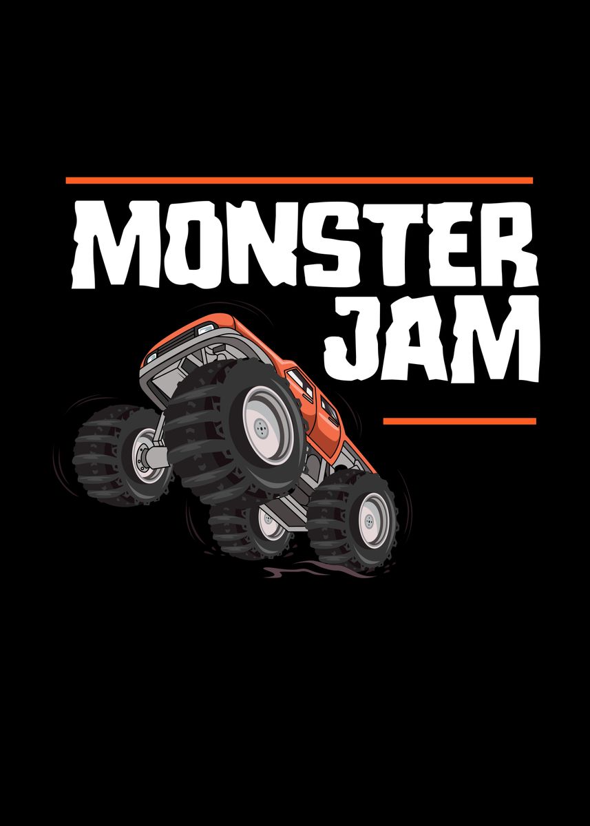 'Monster Jam' Poster, picture, metal print, paint by ZS C O M M E R C E ...