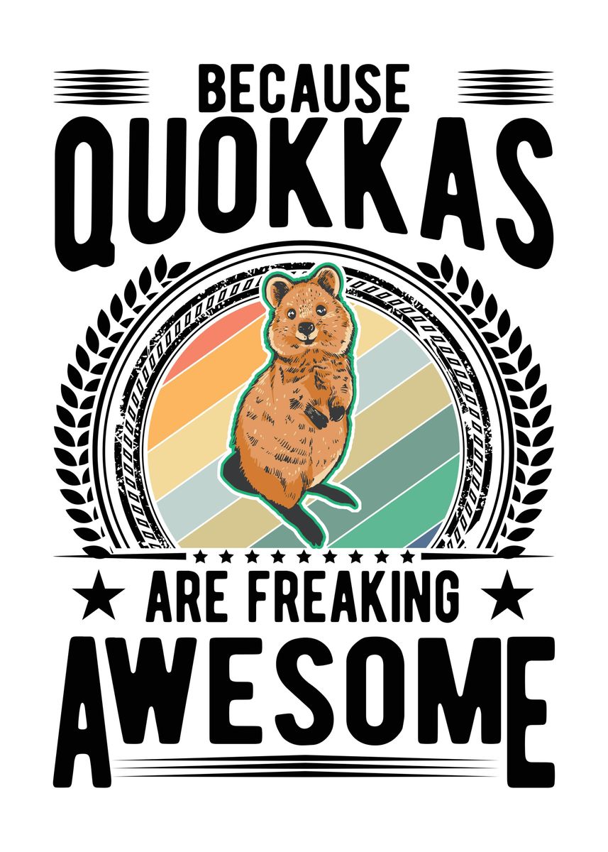 'Quokka' Poster, picture, metal print, paint by FavoritePlates | Displate