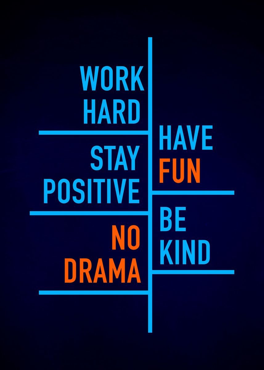 'Work quotes' Poster by UNIKORN | Displate