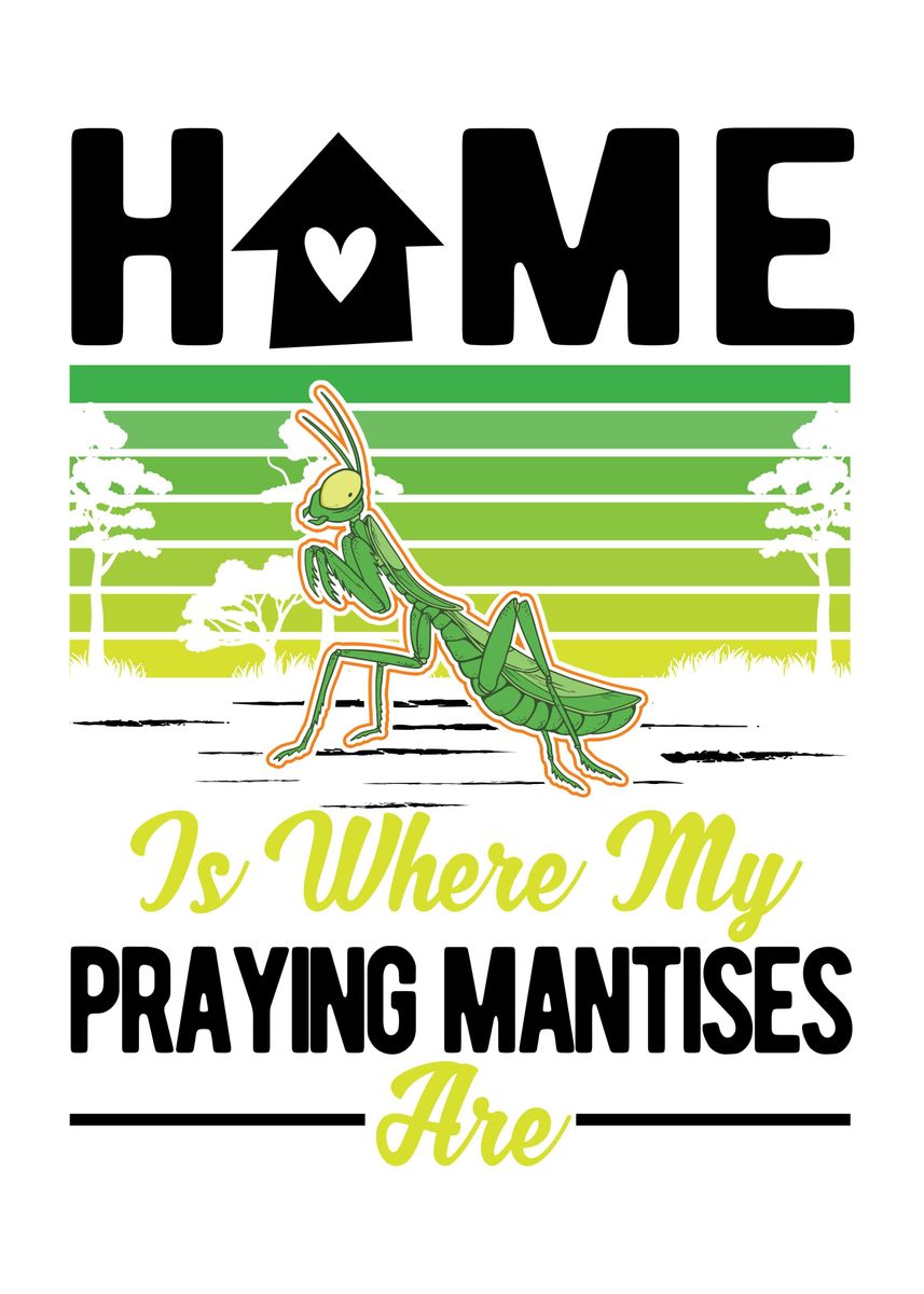 'Praying Mantis' Poster, picture, metal print, paint by FavoritePlates ...